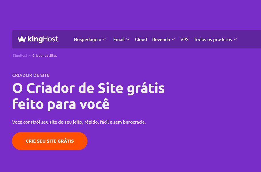 KingHost lança versão gratuita de sua ferramenta Criador de Sites ...