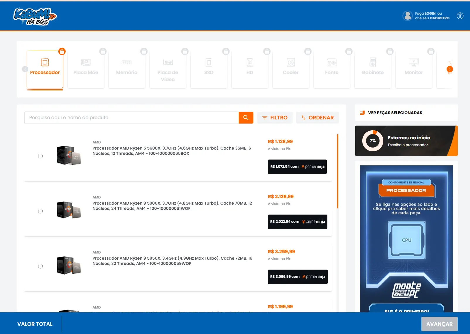 "Monte Seu PC", ferramenta online ajuda cliente a montar o próprio PC ...